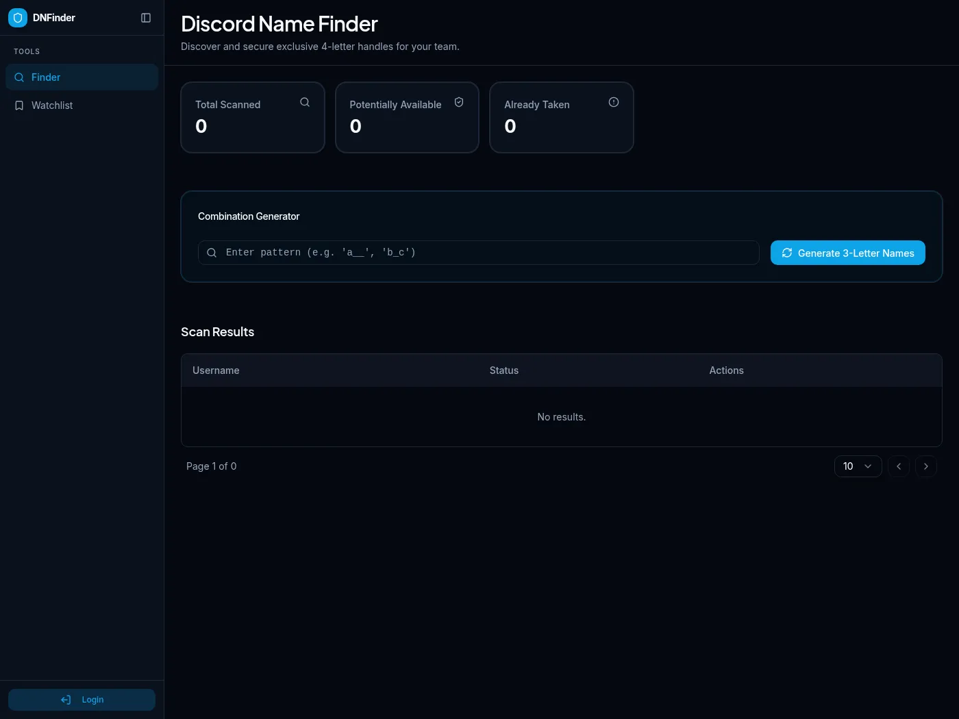 Discord Name Finder