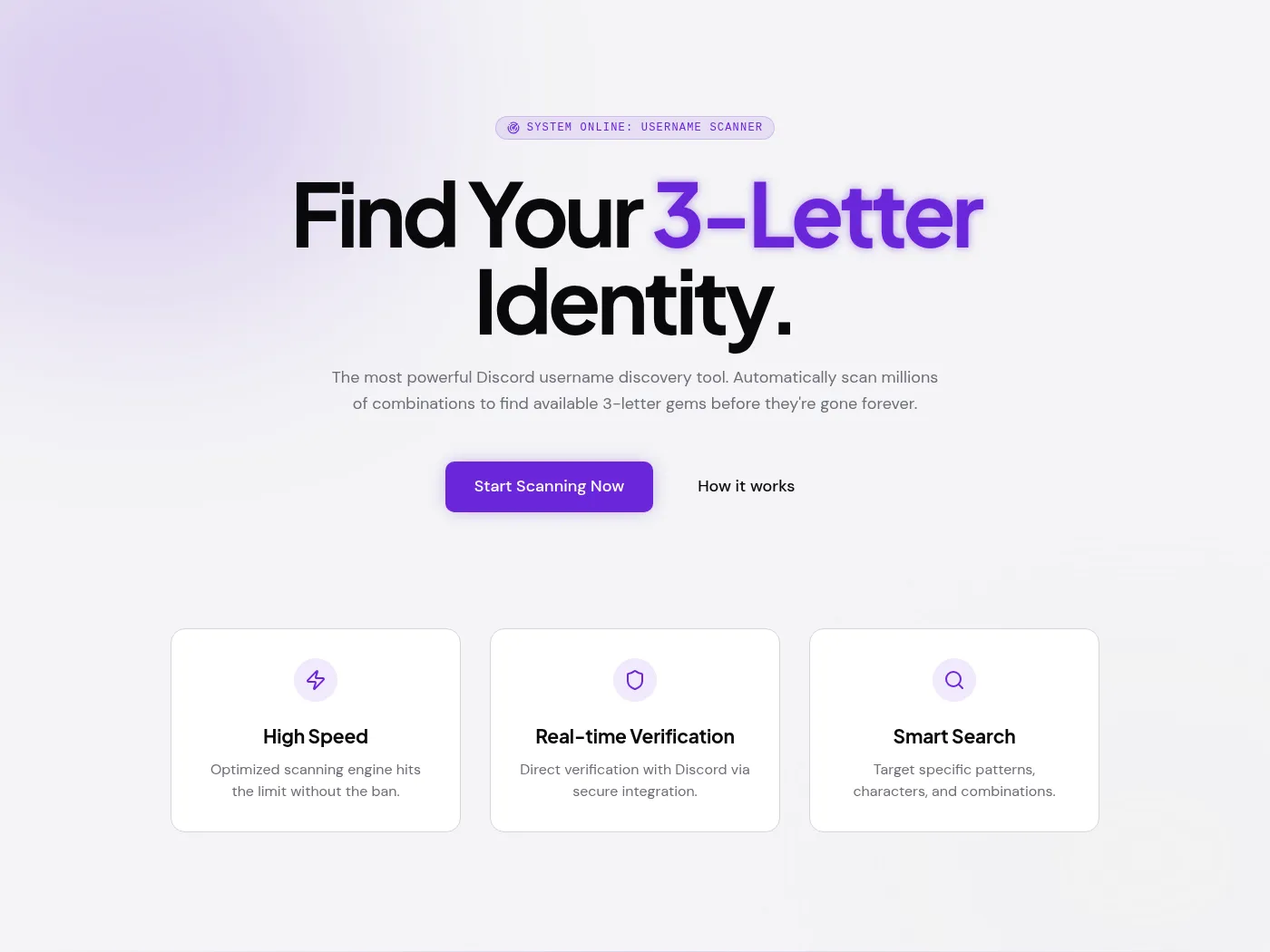 Discord 3-Letter Finder