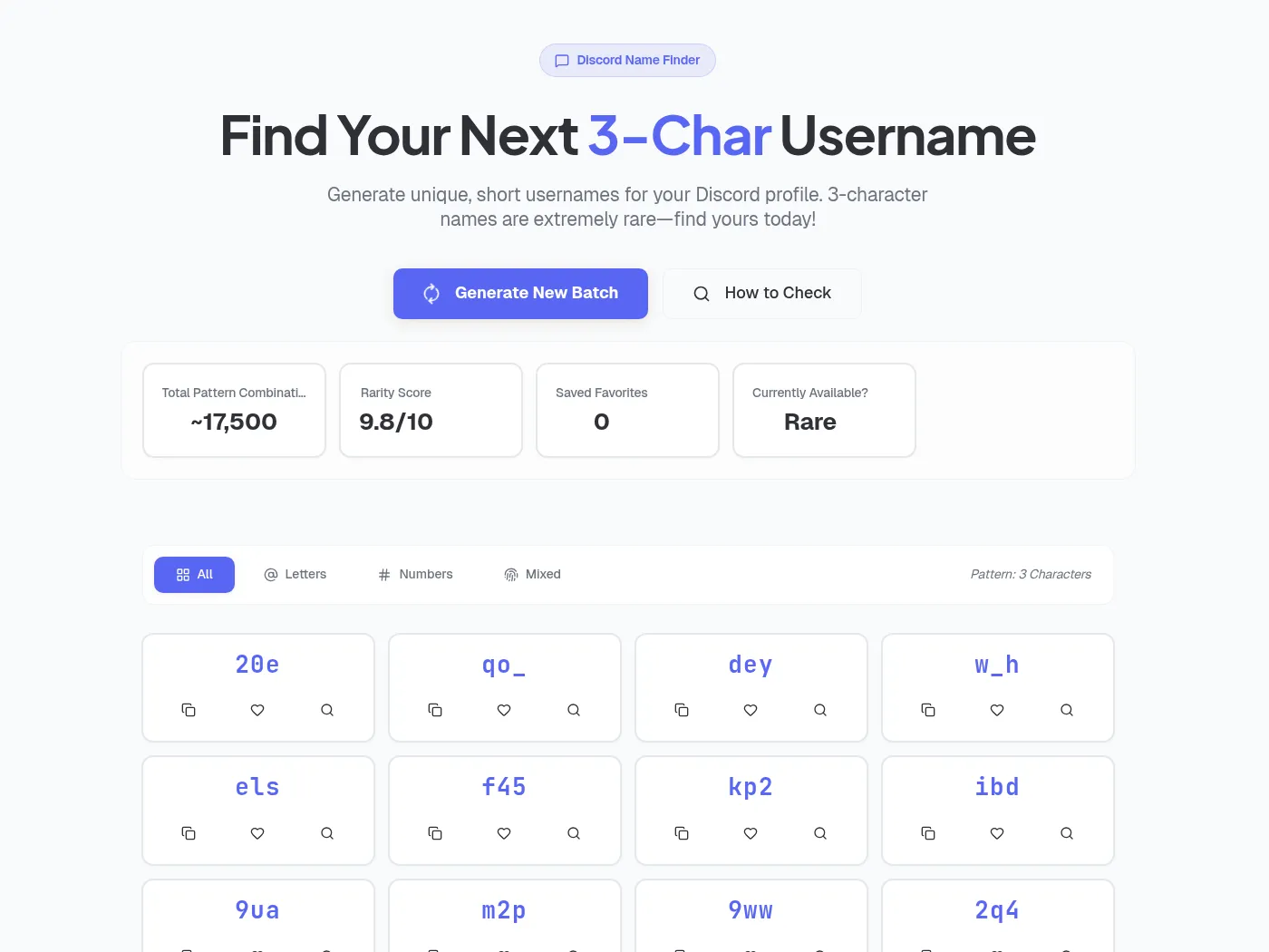 Discord Name Finder