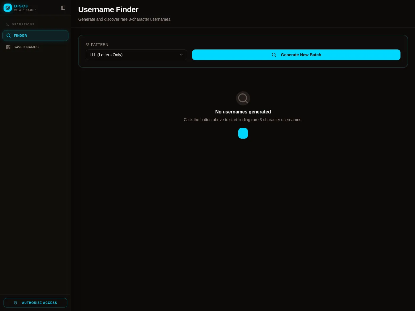 Unique Discord Name Finder