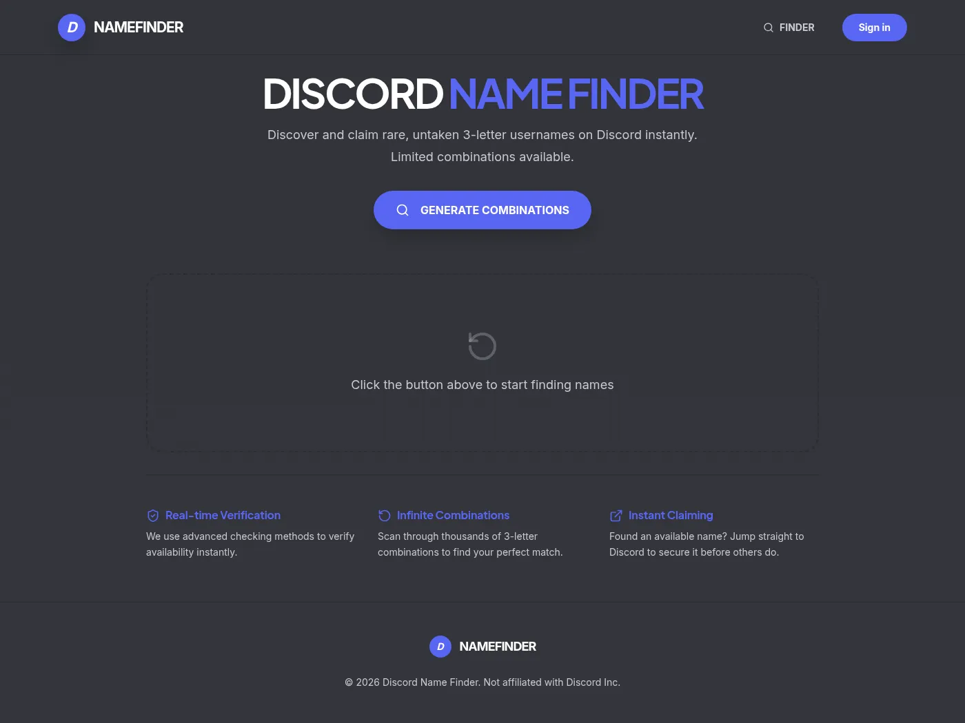 Discord Name Finder