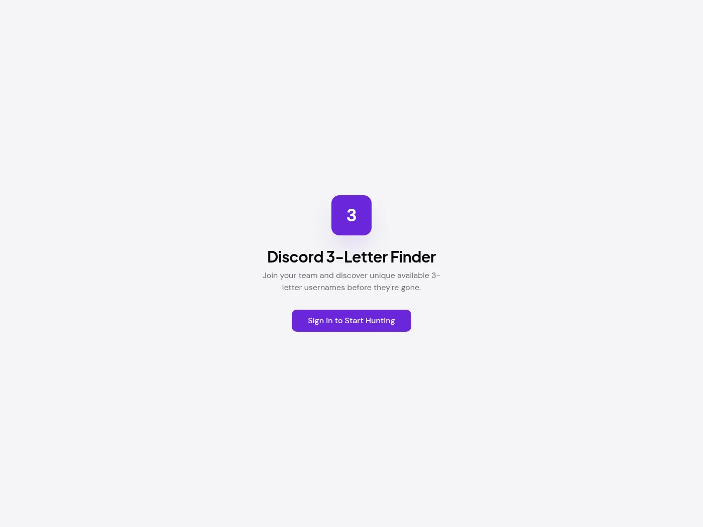 Discord 3-Letter Finder