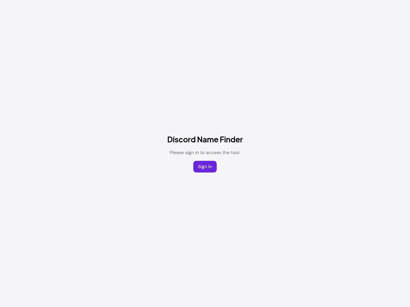 Discord Name Finder