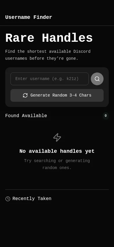 Short Discord Finder