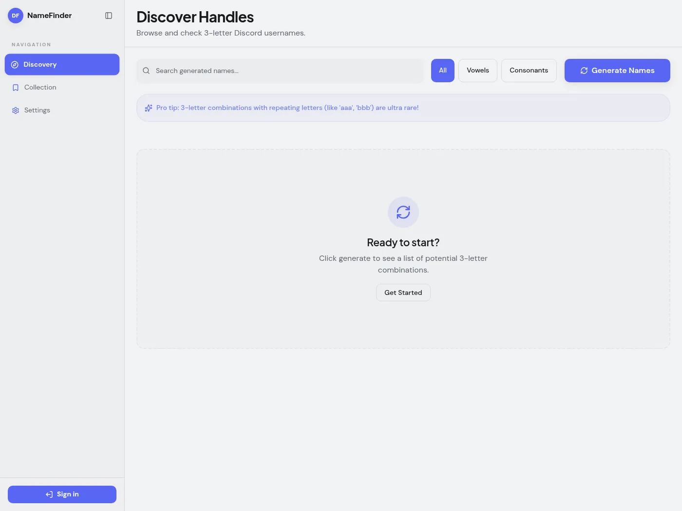 Discord Name Finder