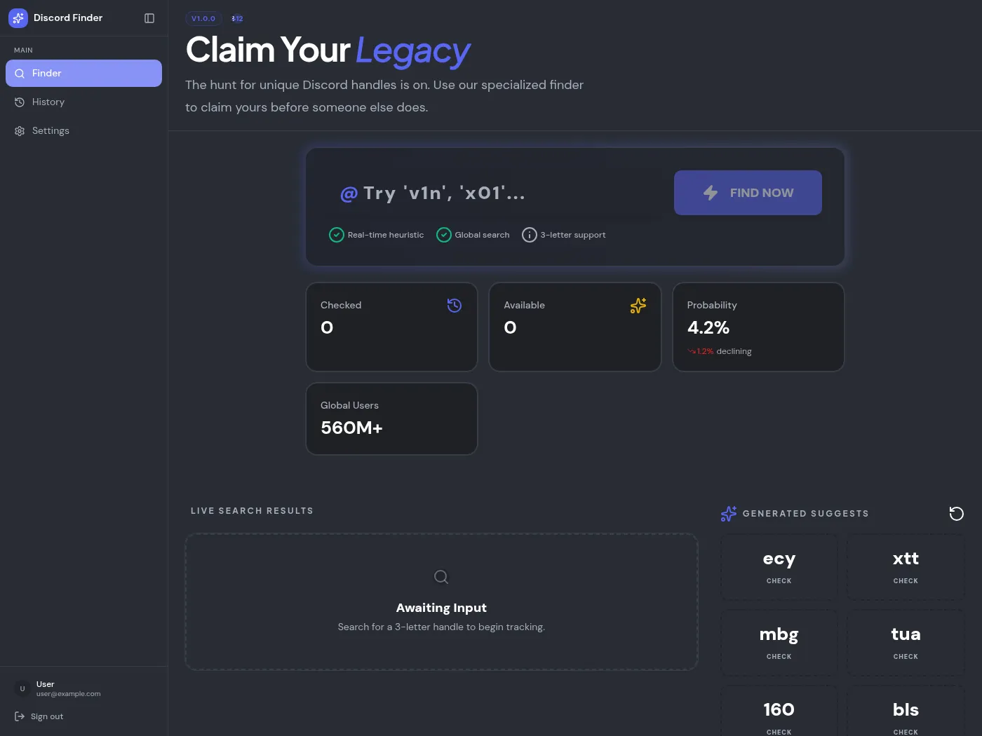 Discord Name Finder