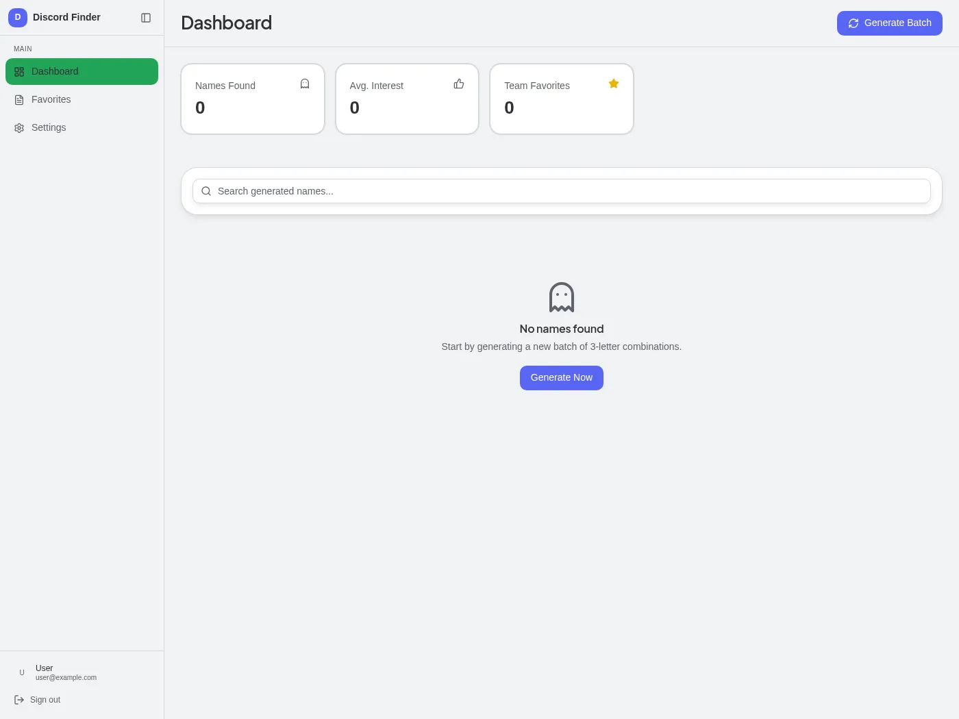 Discord Name Finder