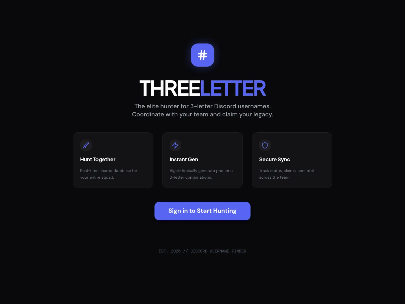 ThreeLetter Discord Finder
