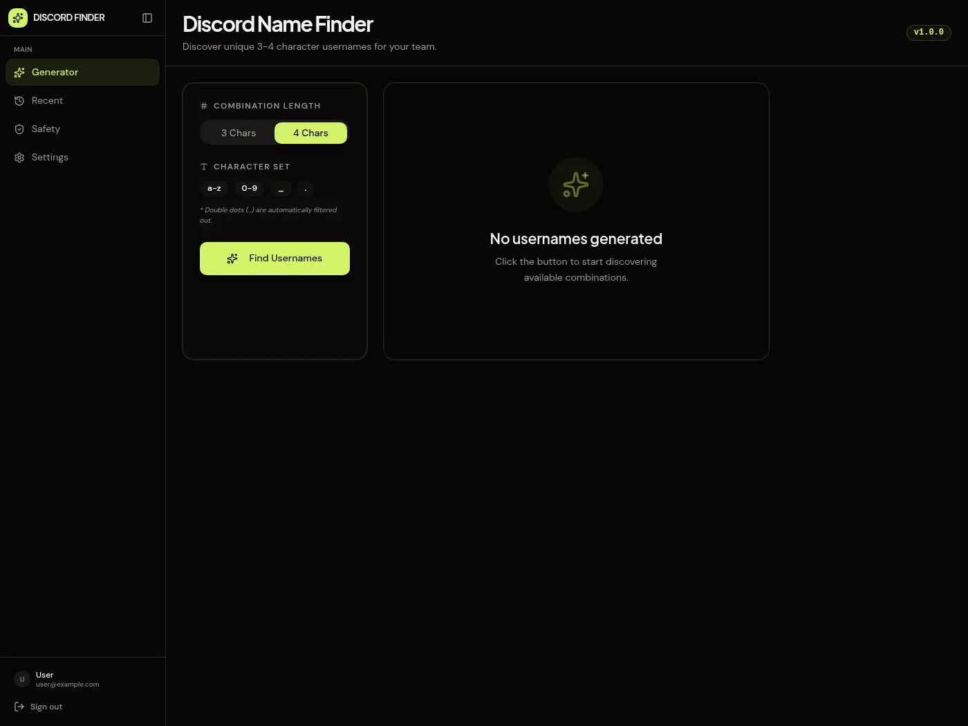 Discord Name Finder
