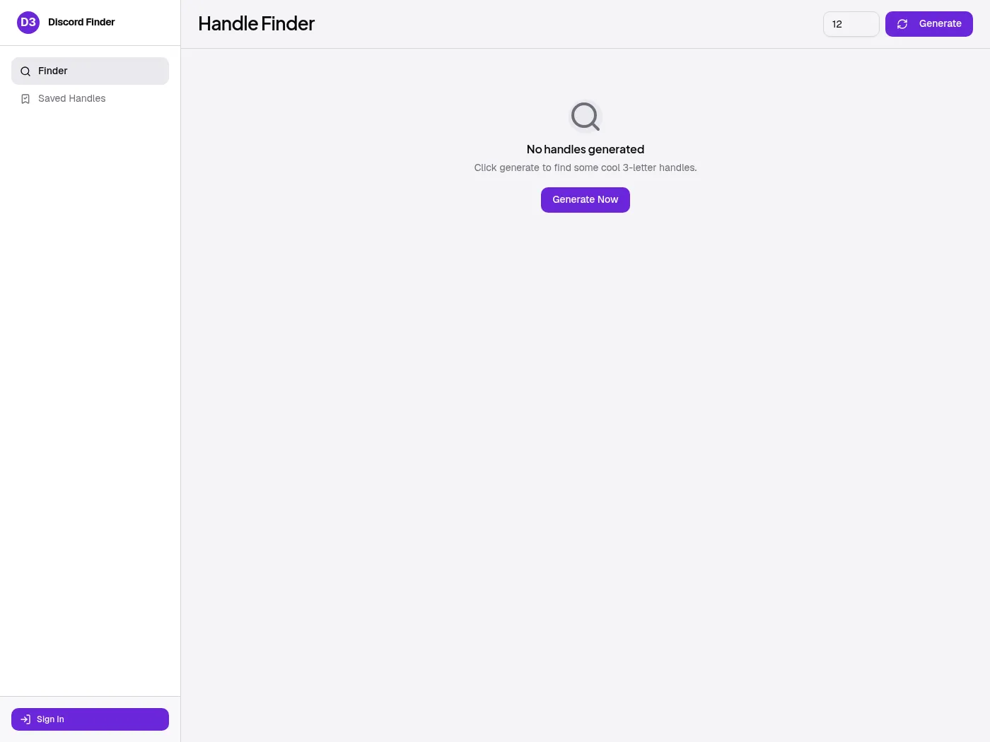 Discord 3-Letter Finder