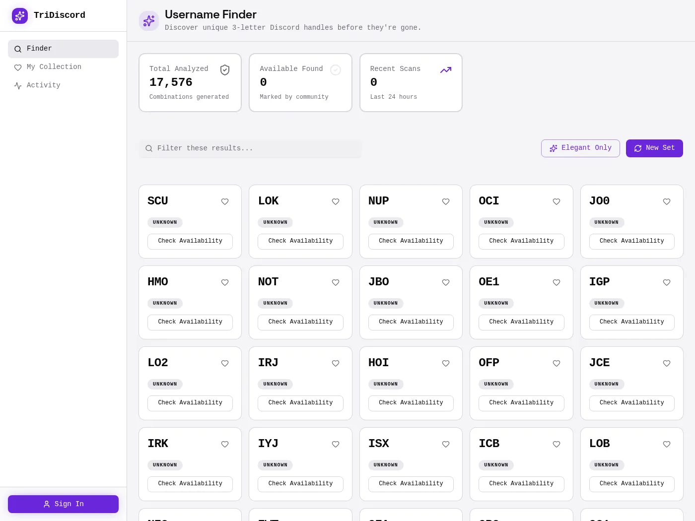 Discord Username Finder