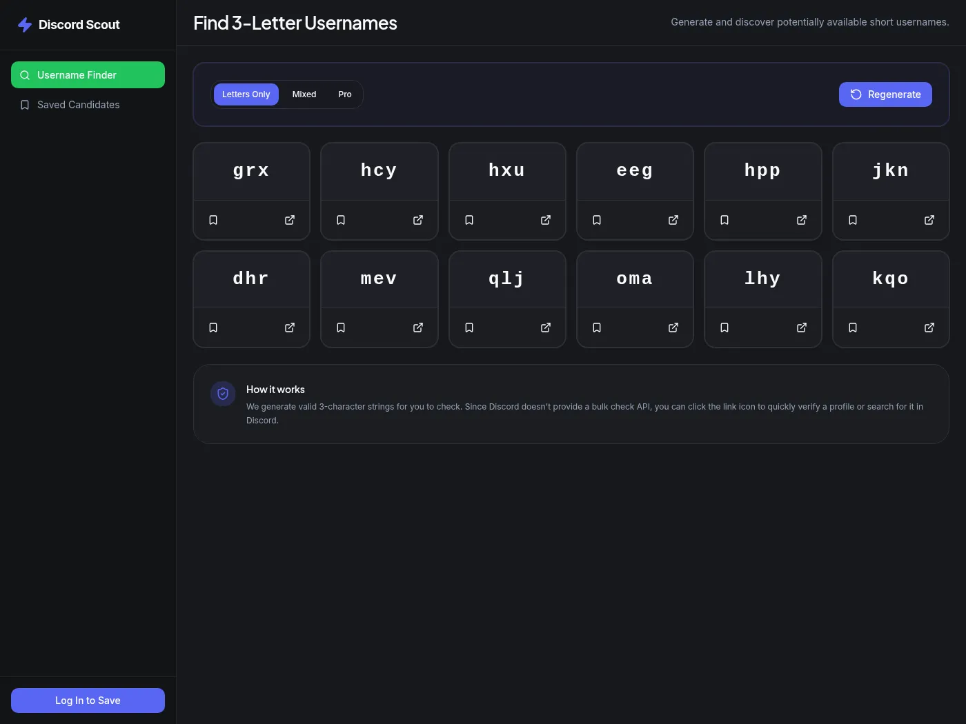 3-Letter Discord Finder