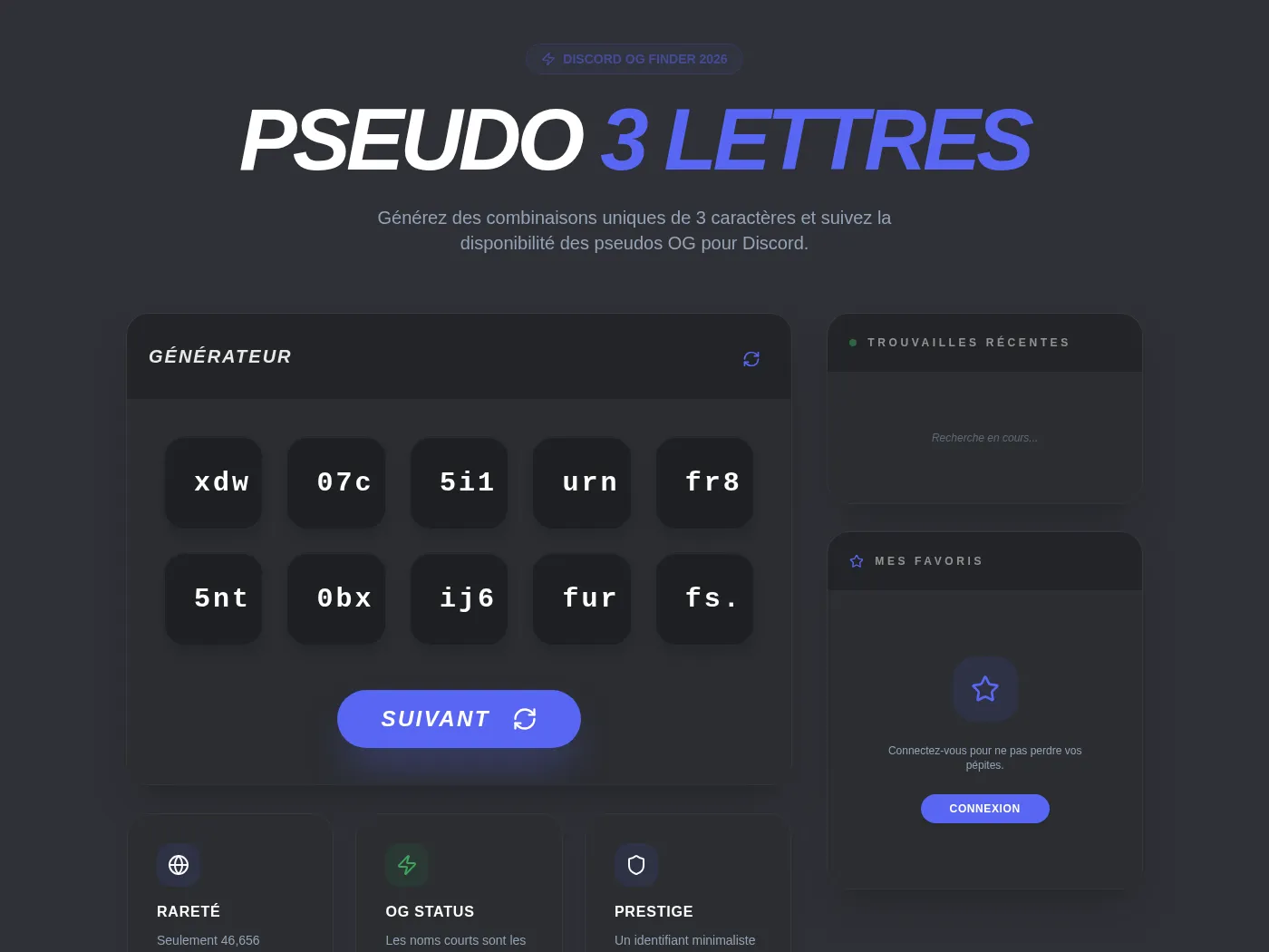 Discord 3-Letter Finder