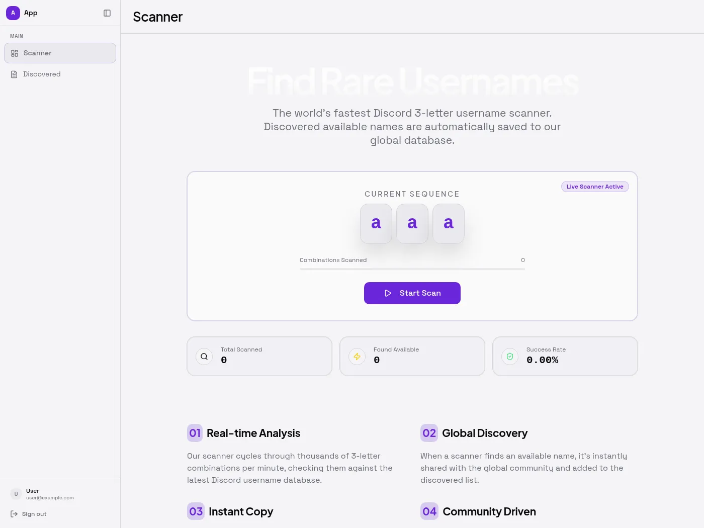 Discord 3-Letter Finder