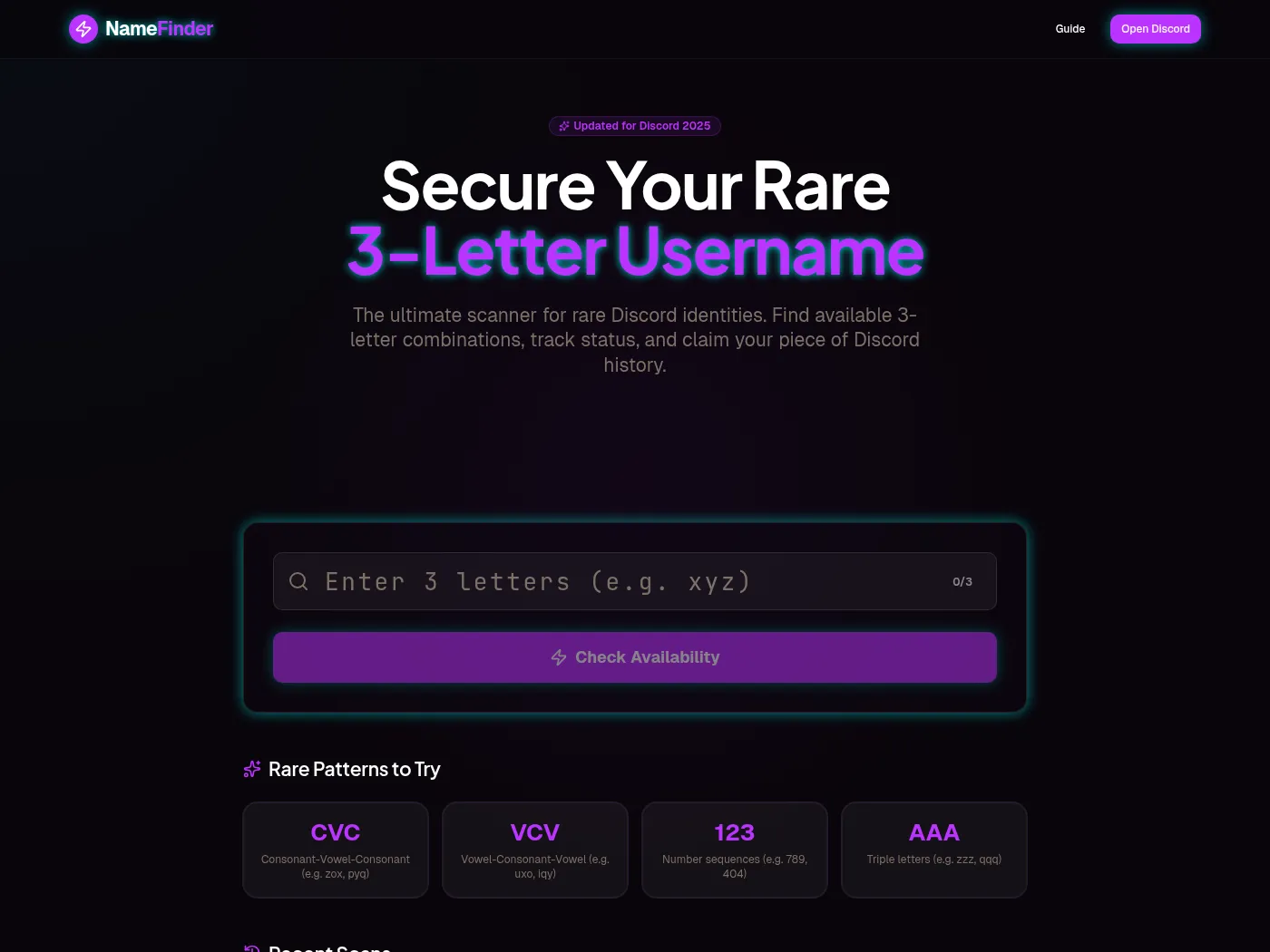 Discord Name Finder