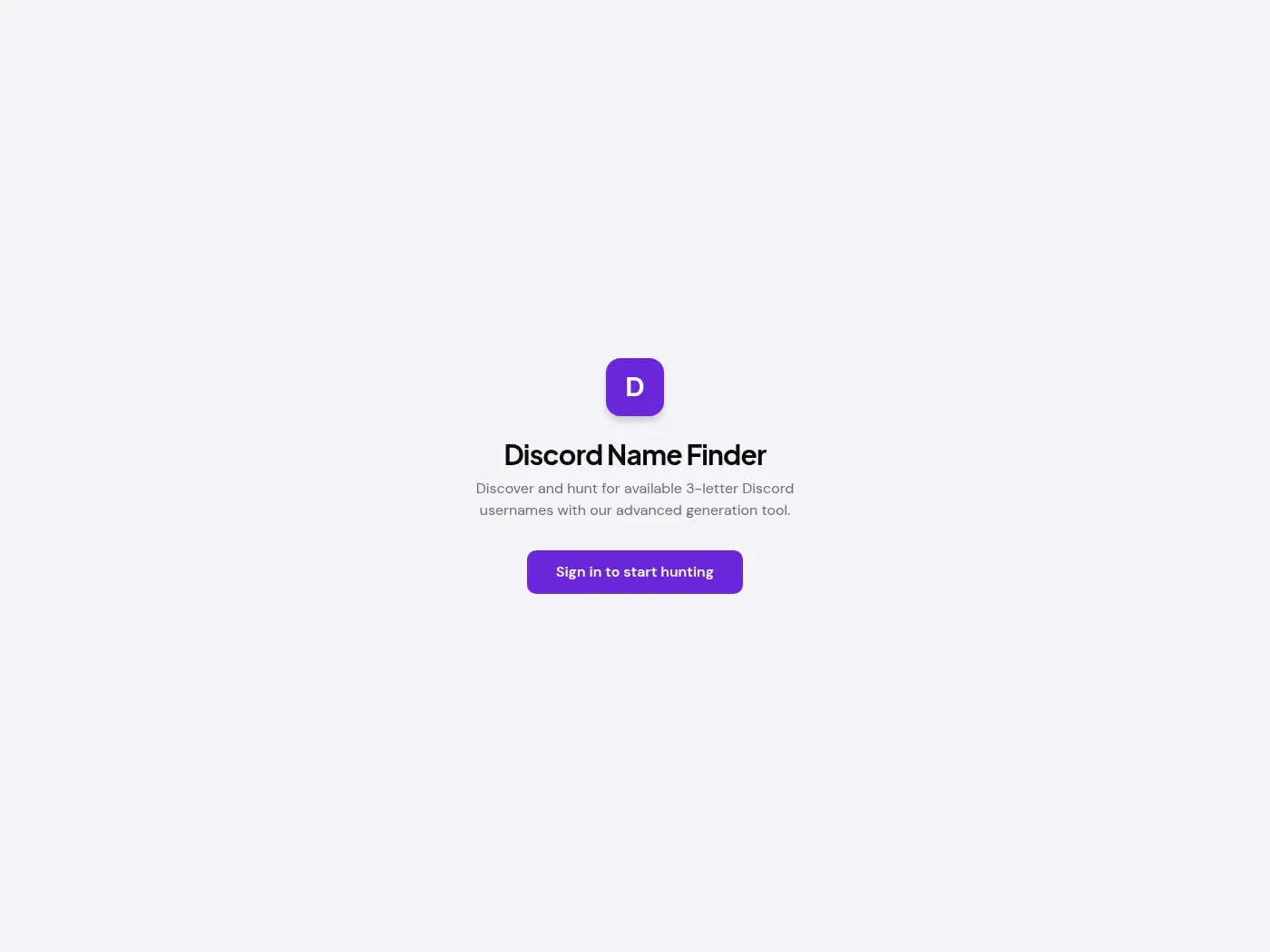 Discord 3-Letter Finder