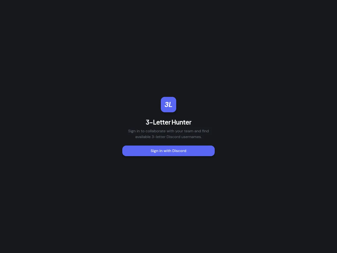 Discord 3-Letter Finder