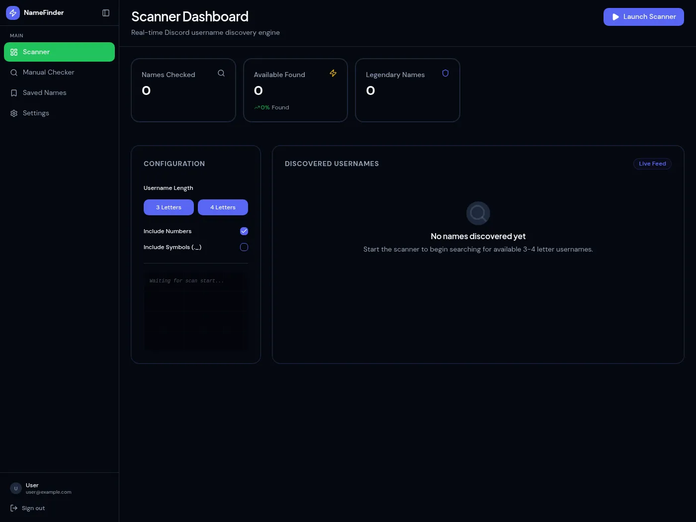 Discord Name Finder