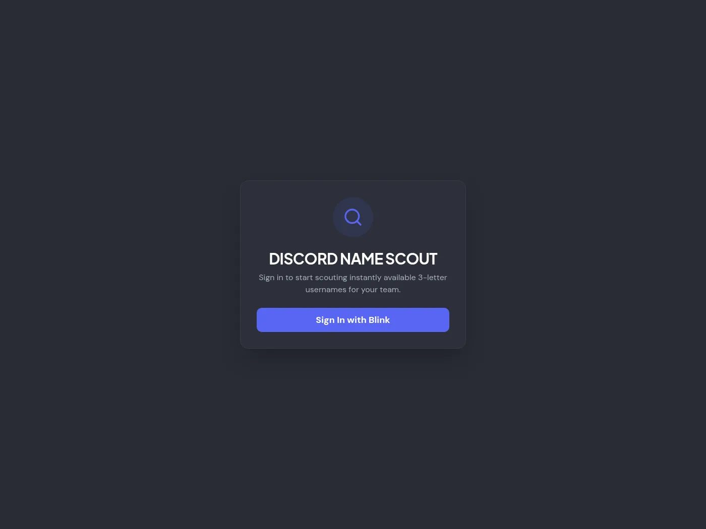 Discord Name Scout