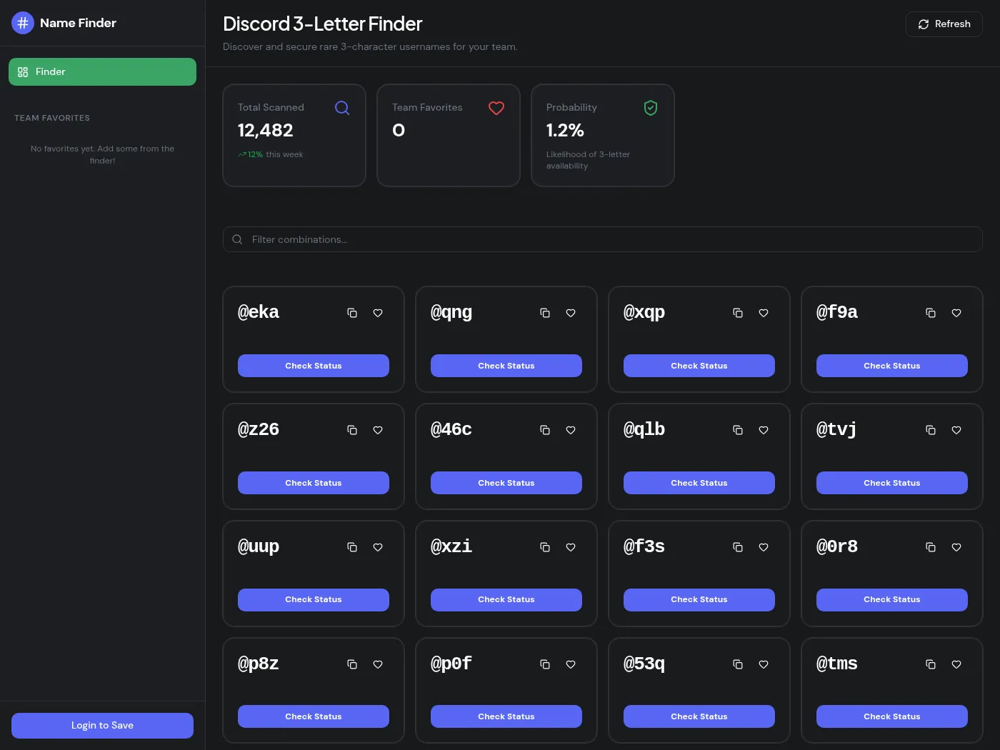 Discord 3-Letter Finder