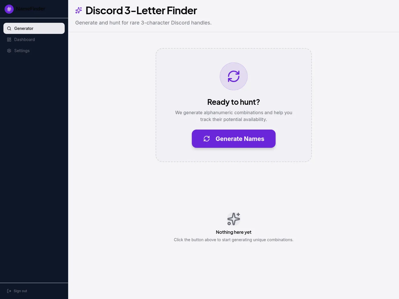 Discord Name Finder