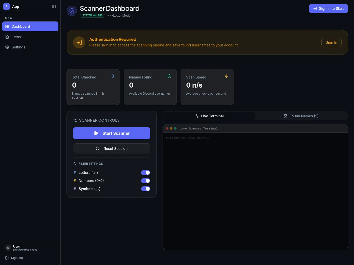 Discord Name Finder