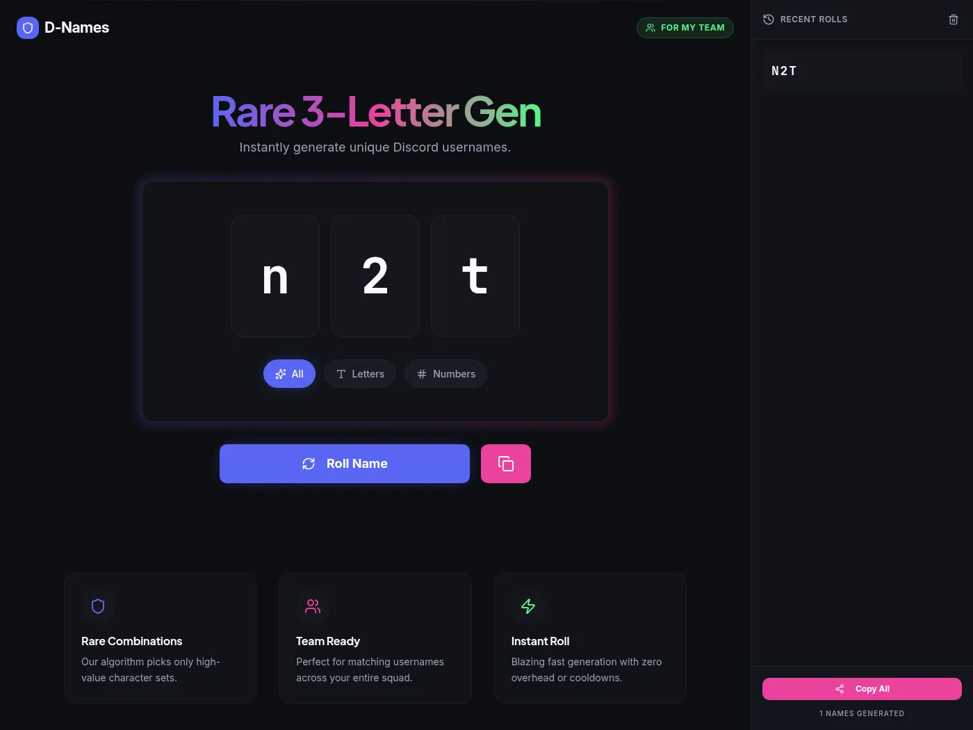 Rare 3-Letter Discord Names