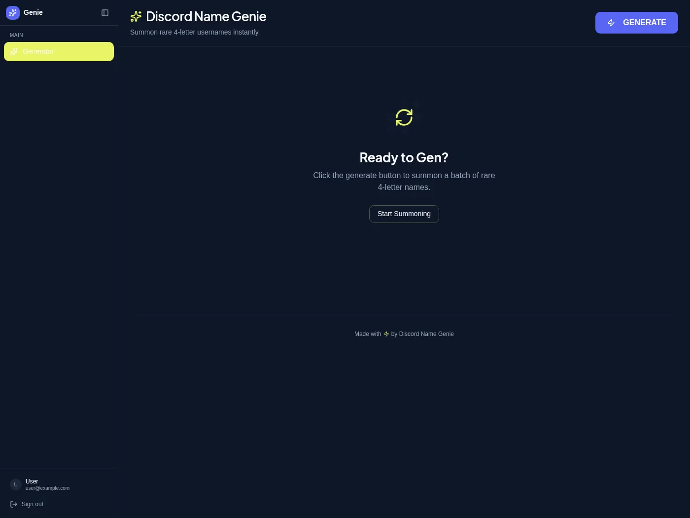 Discord Name Genie