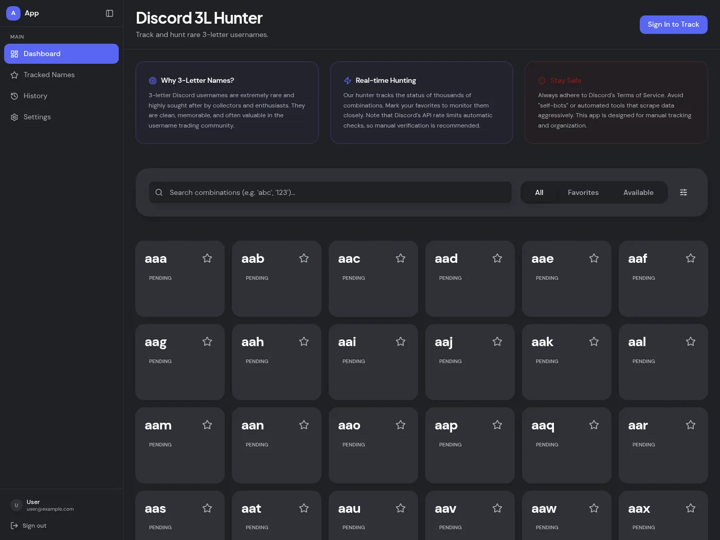 Discord 3L Name Hunter