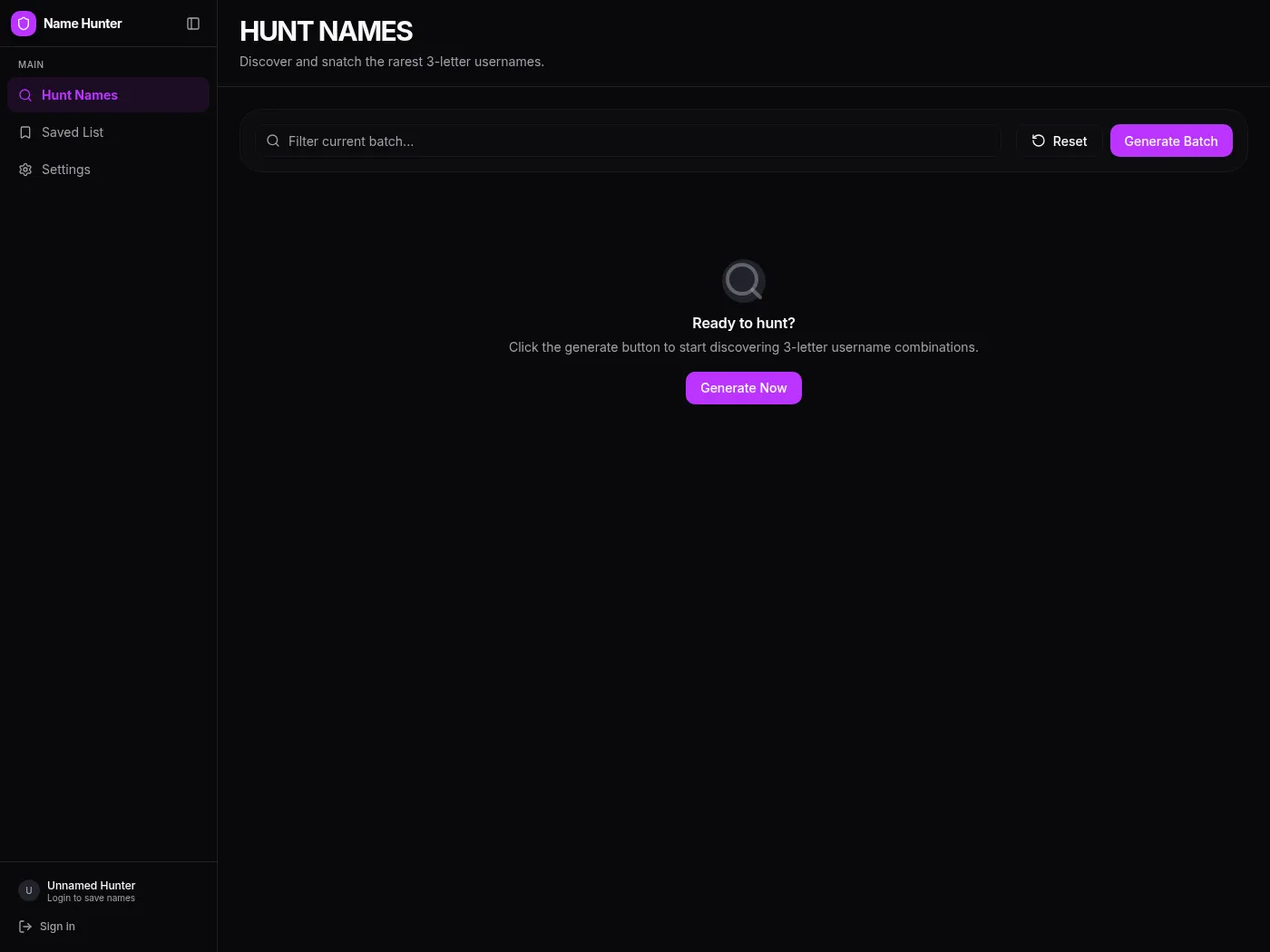 Discord Name Hunter