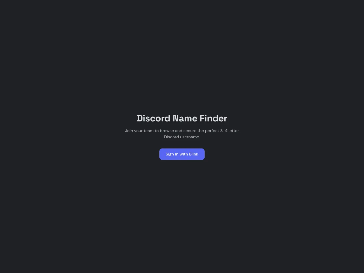 Discord Name Finder