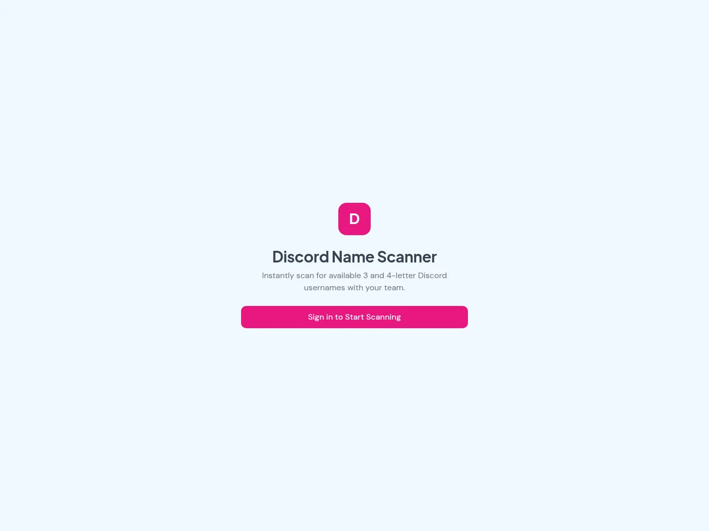 Discord Name Scanner