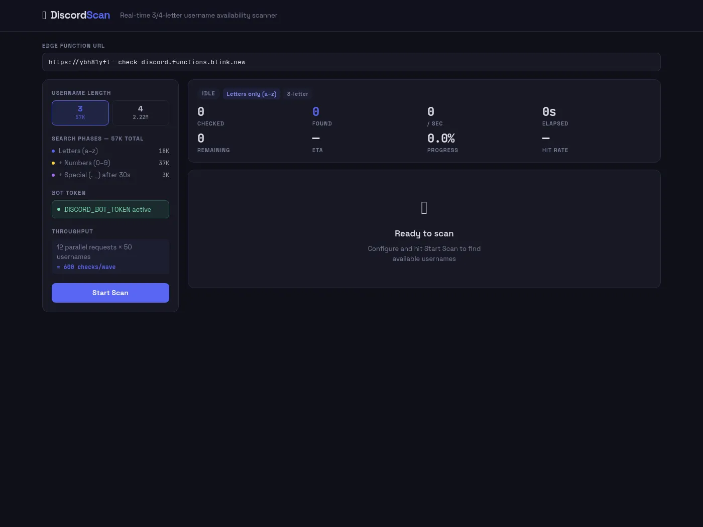 Discord Username Scanner