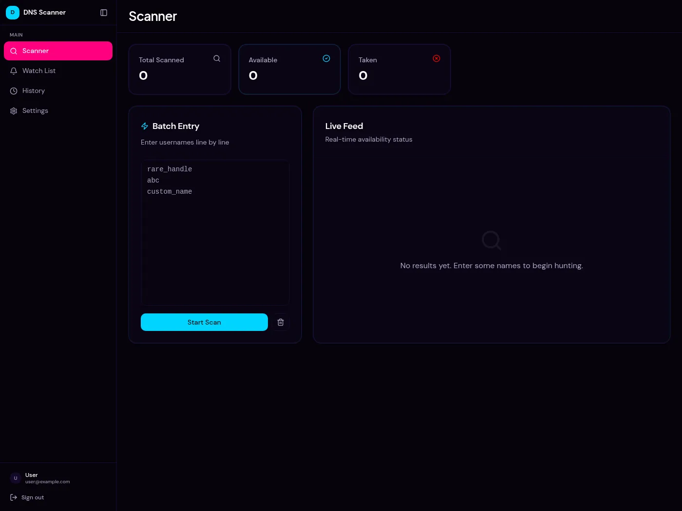 Discord Name Scanner