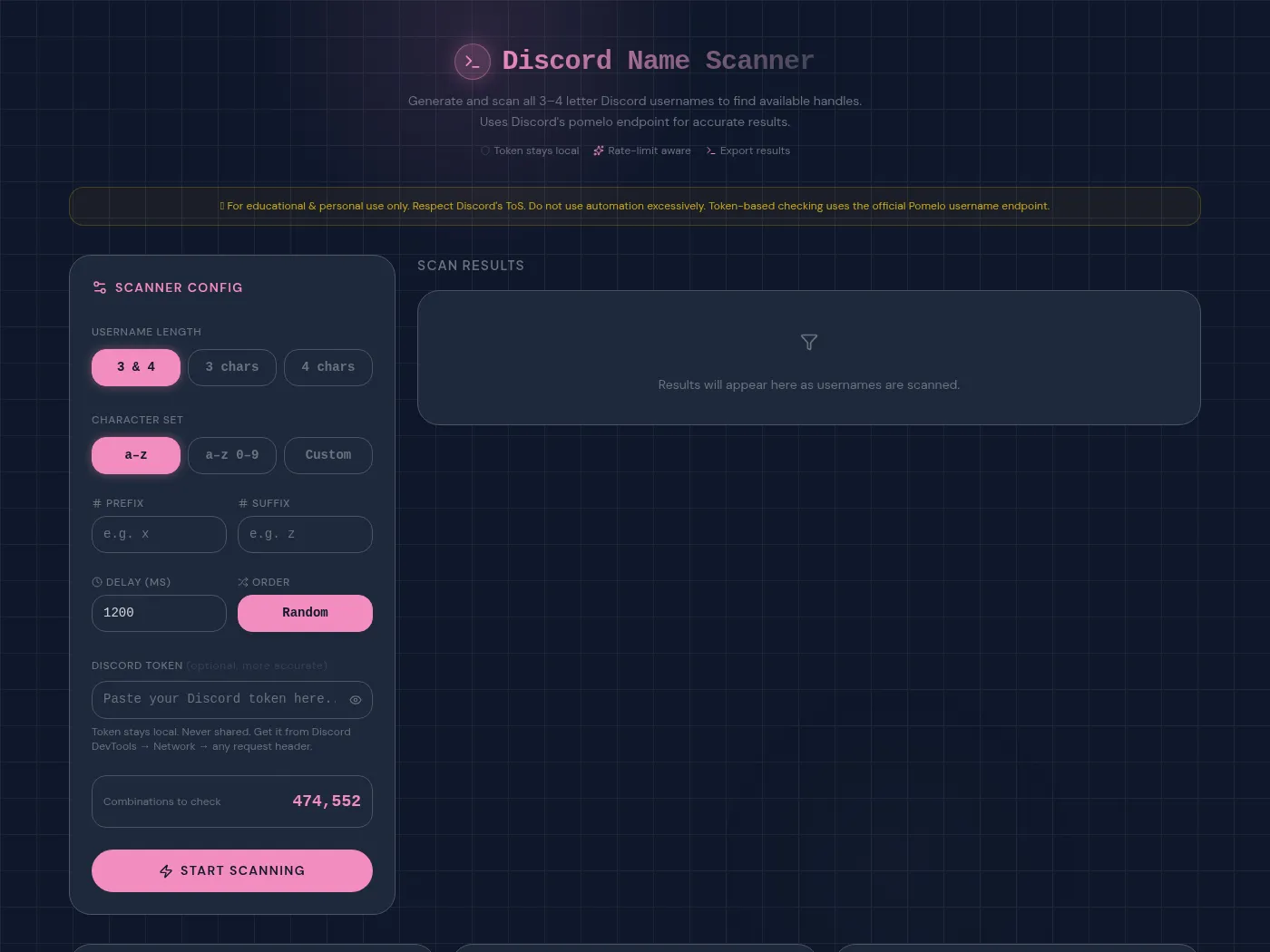 Discord Name Scanner