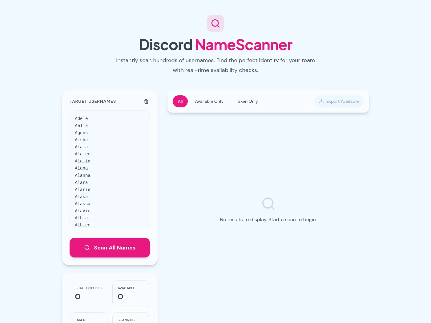 Discord Username Scanner