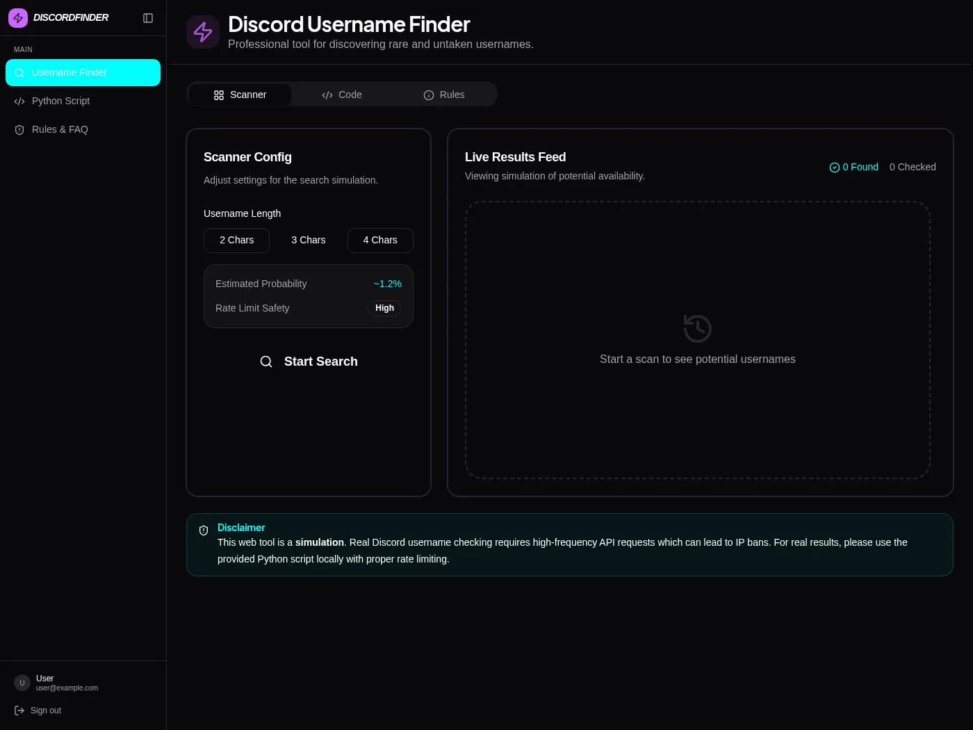 Discord Username Finder