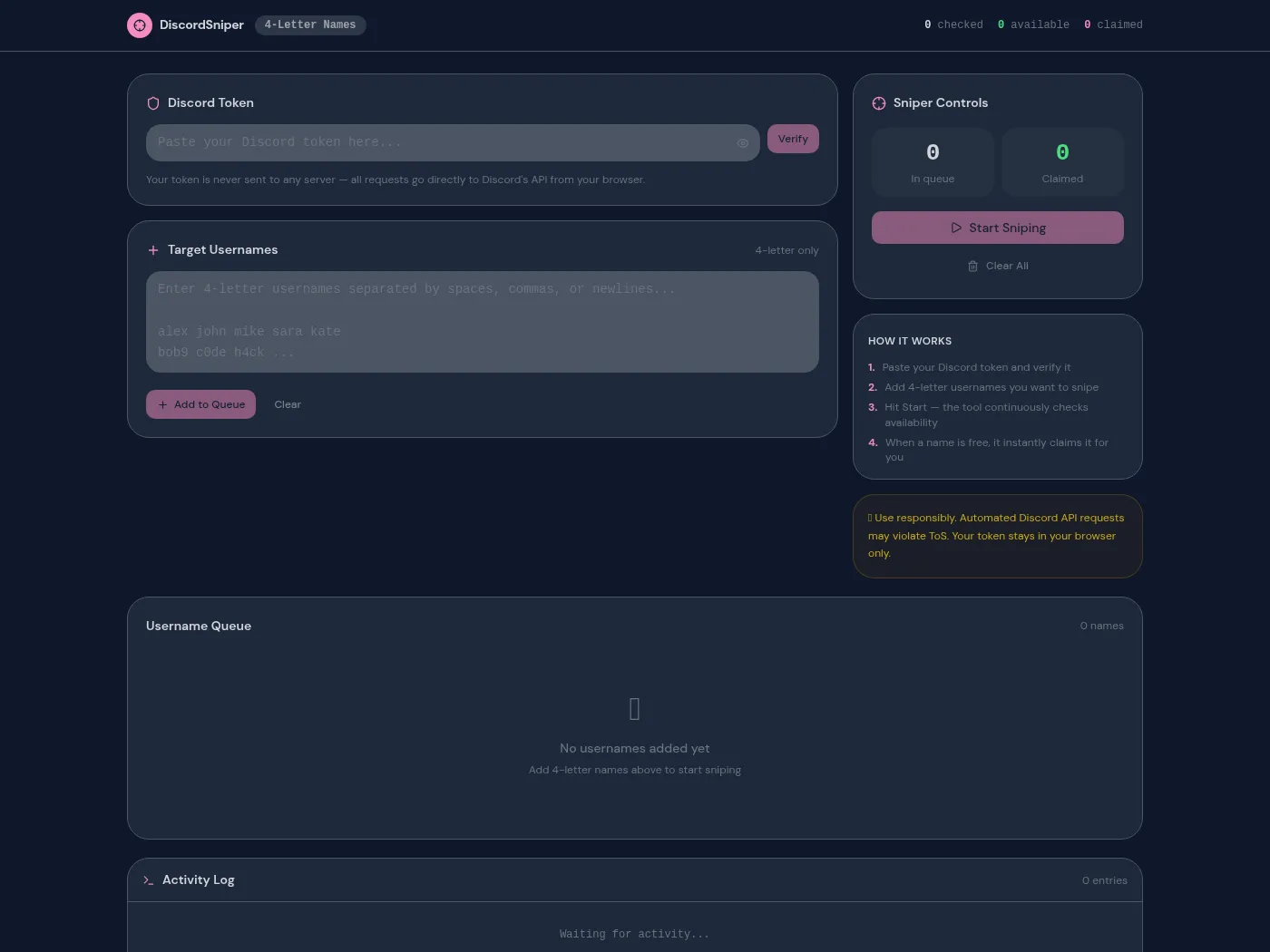 Discord Name Sniper