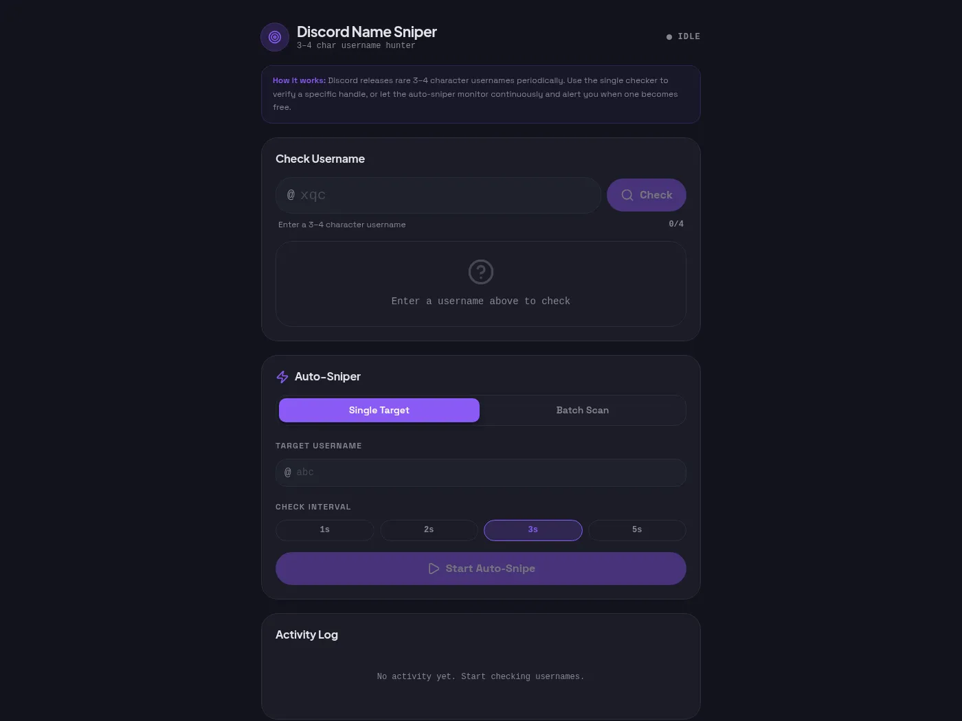 Discord Name Sniper
