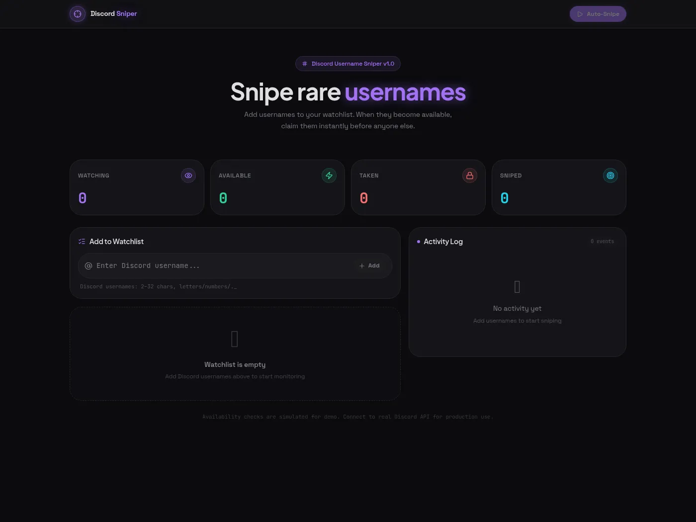 Discord Username Sniper