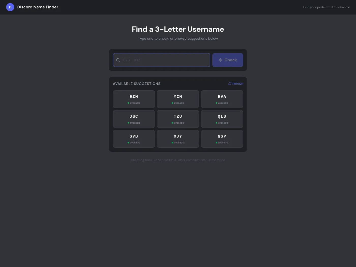 Discord Name Finder