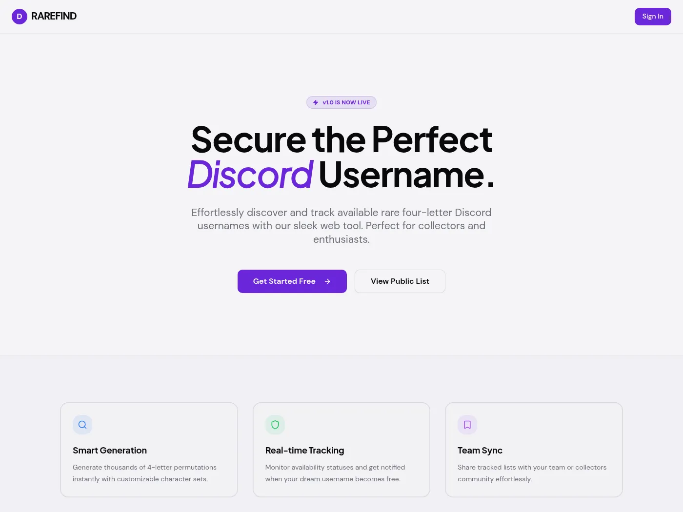 Rare Discord Name Finder