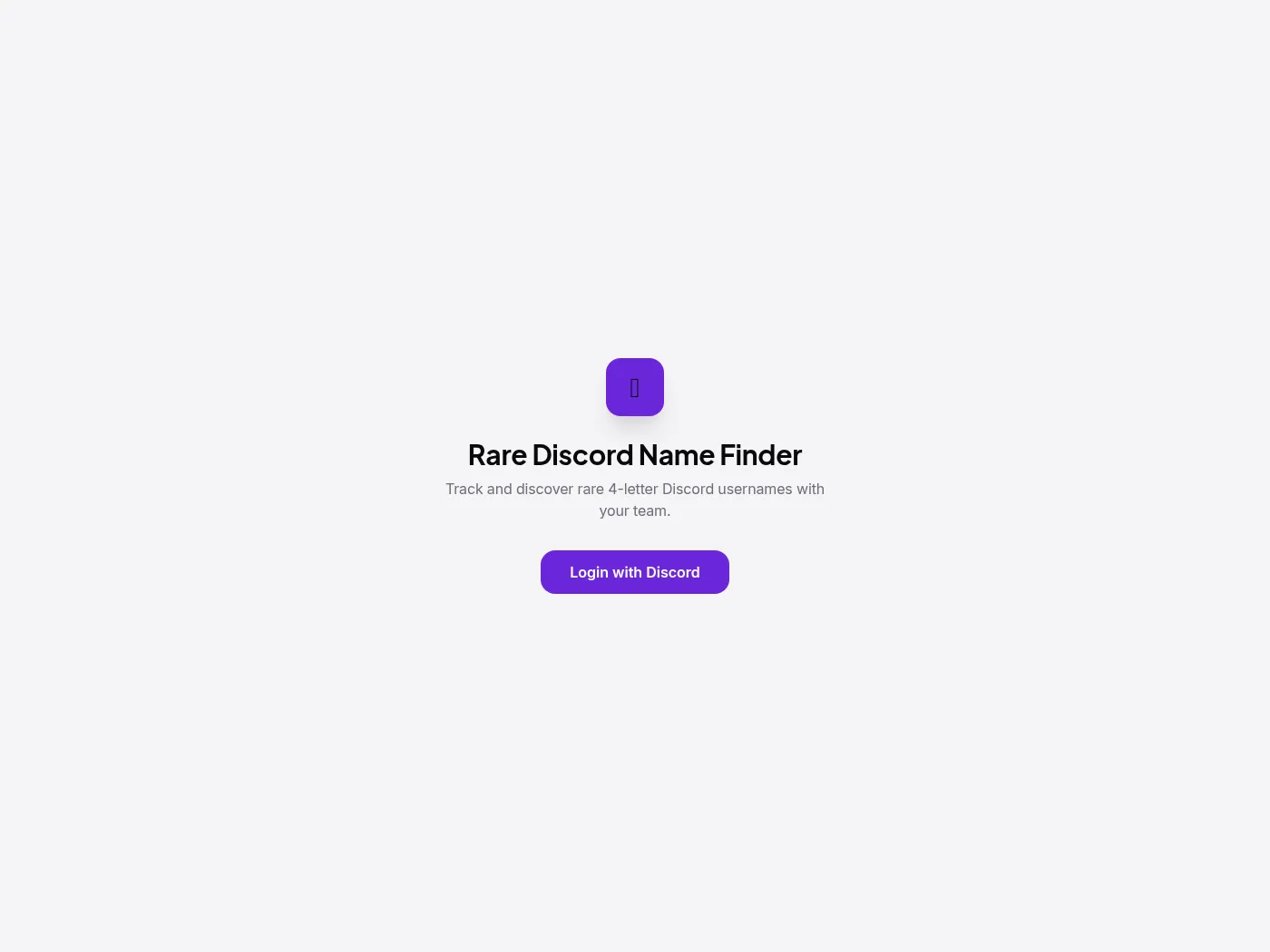 Rare Discord Name Finder