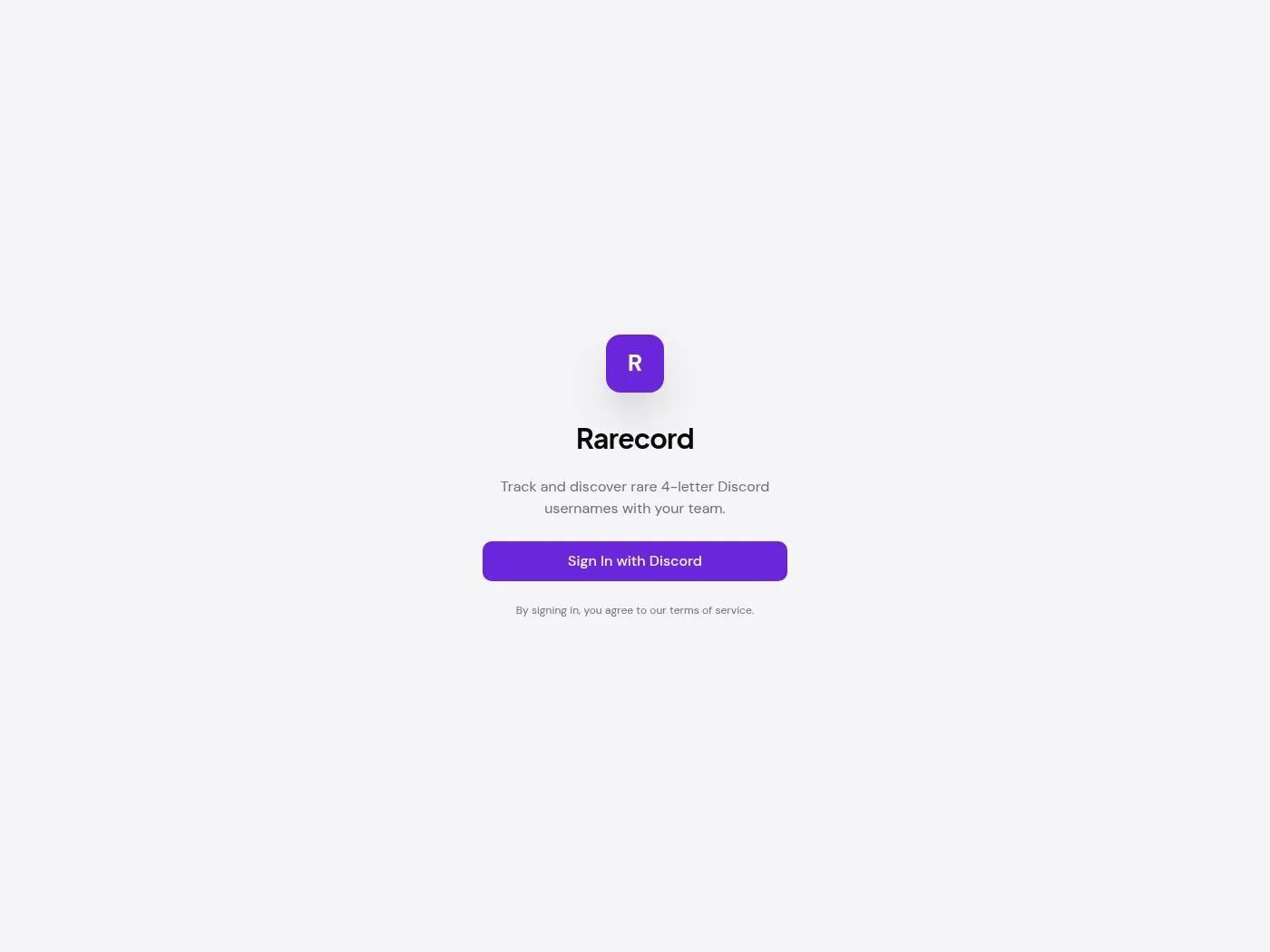 Rarecord Username Tracker