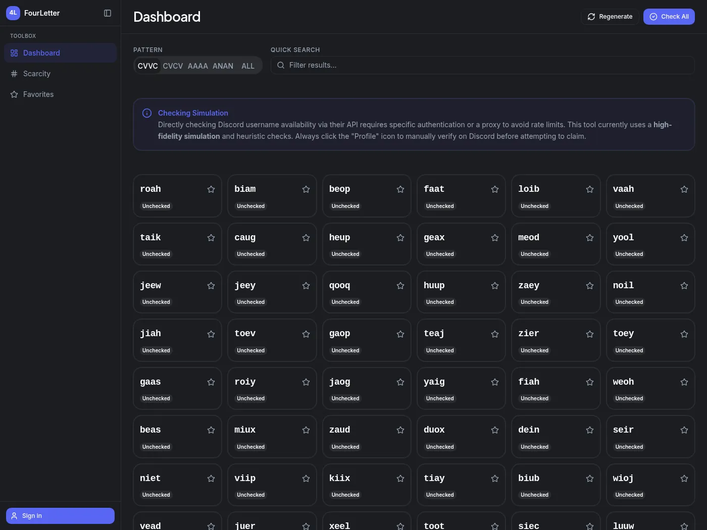 FourLetter Discord Finder