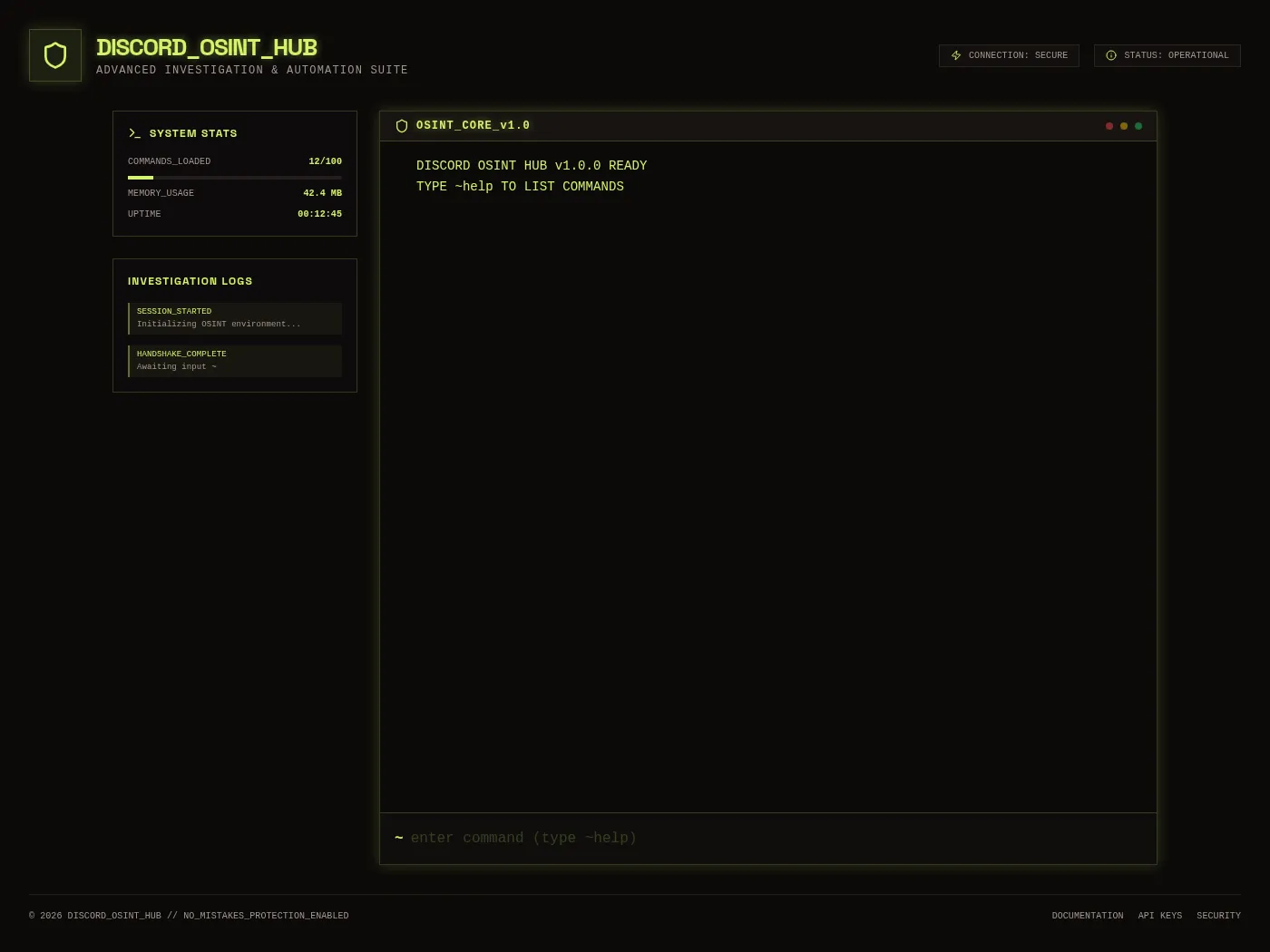 Discord OSINT Command Hub