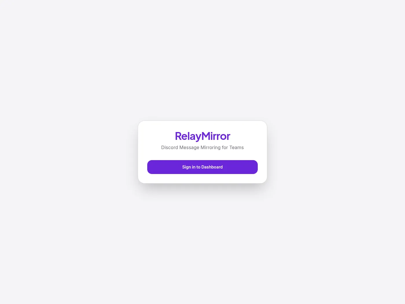 Discord Relay Mirror