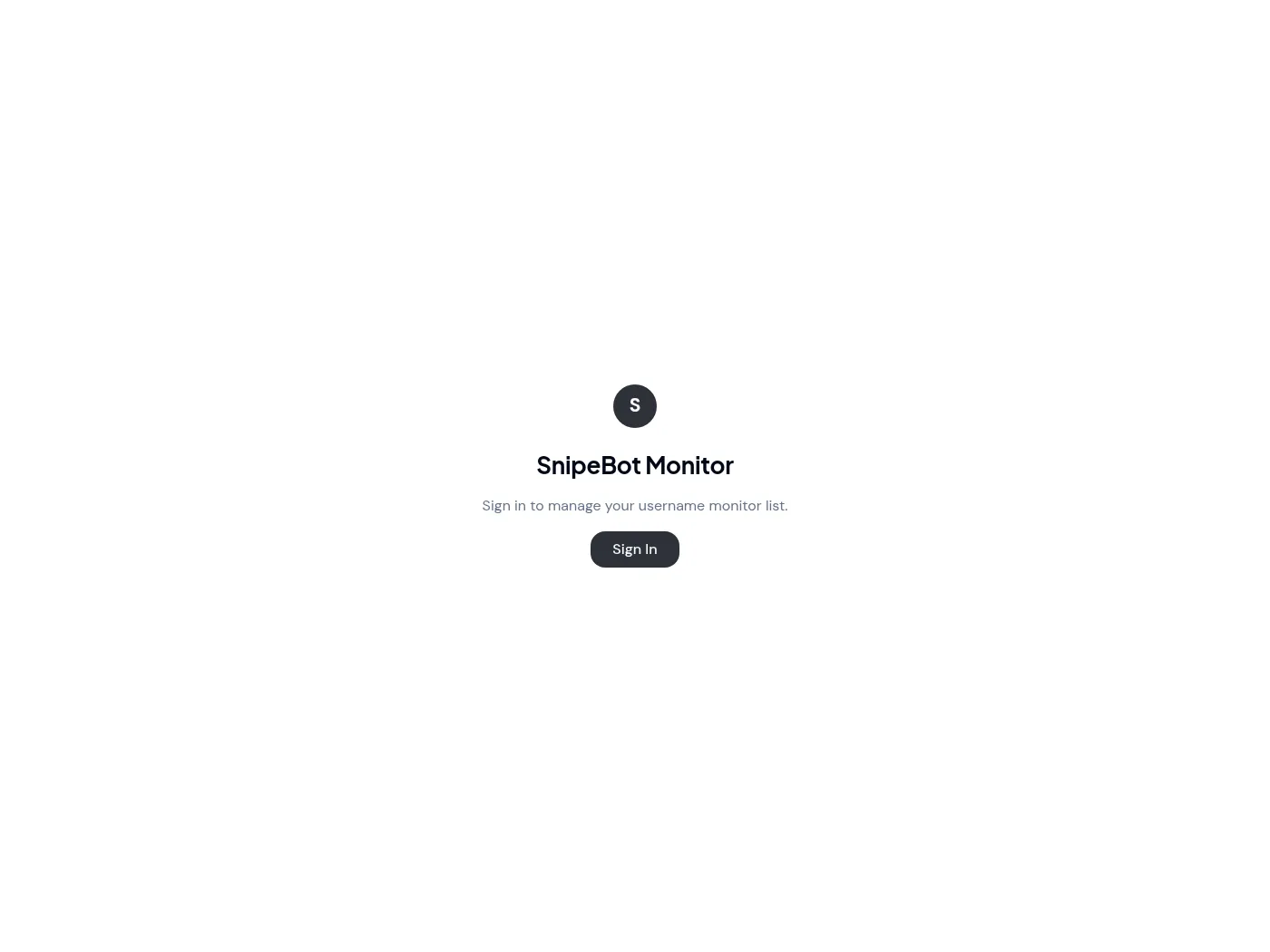 Username SnipeBot