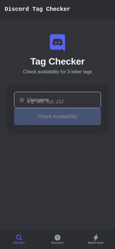 Discord Tag Checker