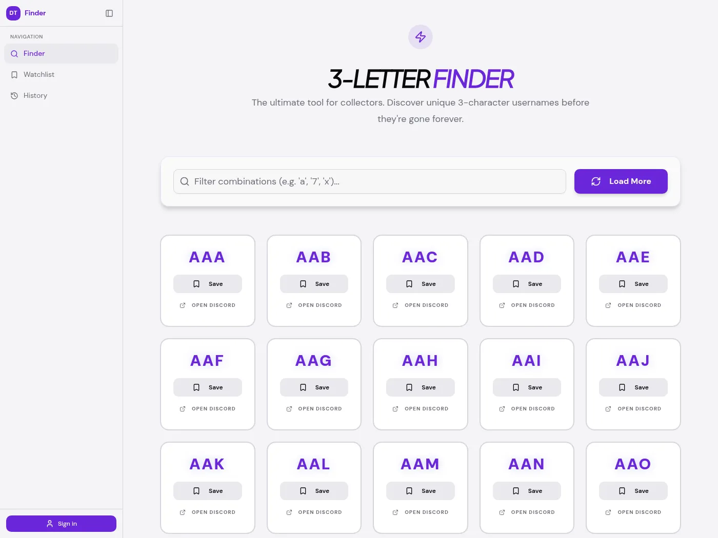 Discord Tag Finder